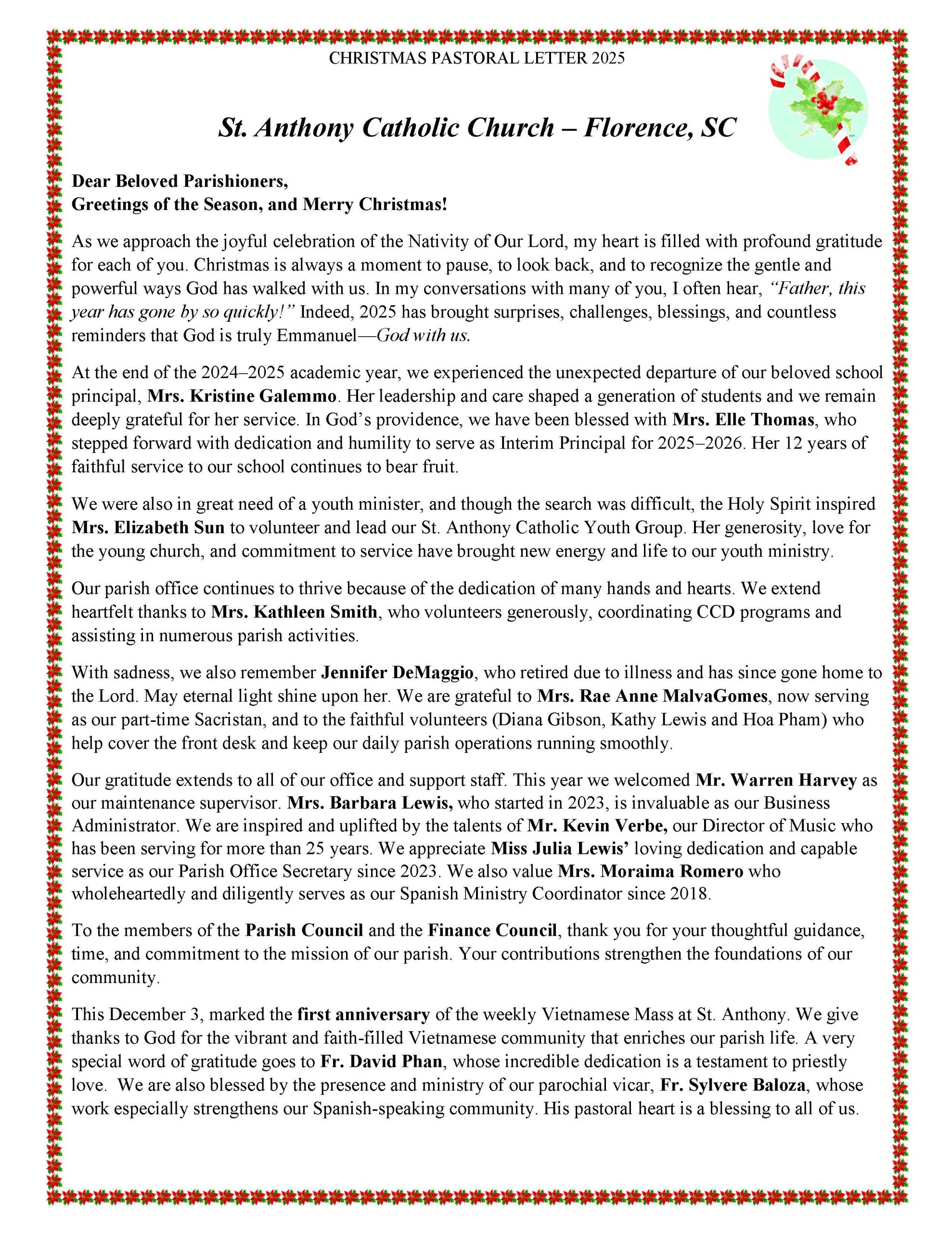 Christmas Letter 2025